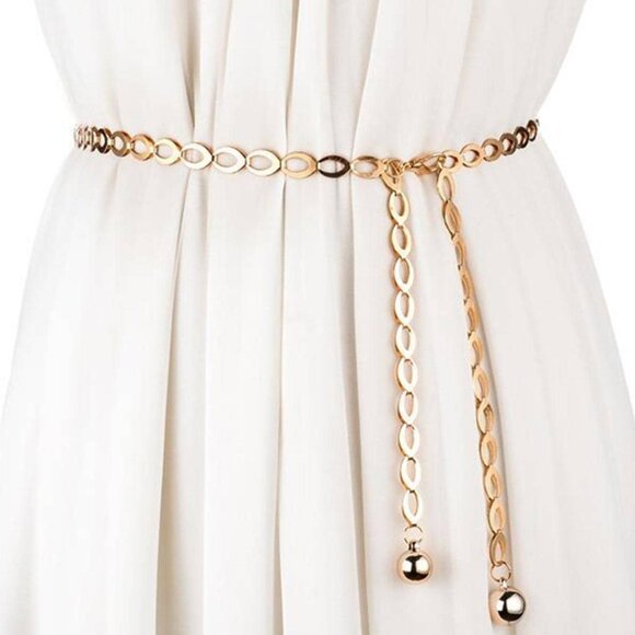 LC FASHION | Accessories | Ring Chain Belt Women Ball Charm Waist Belt ...